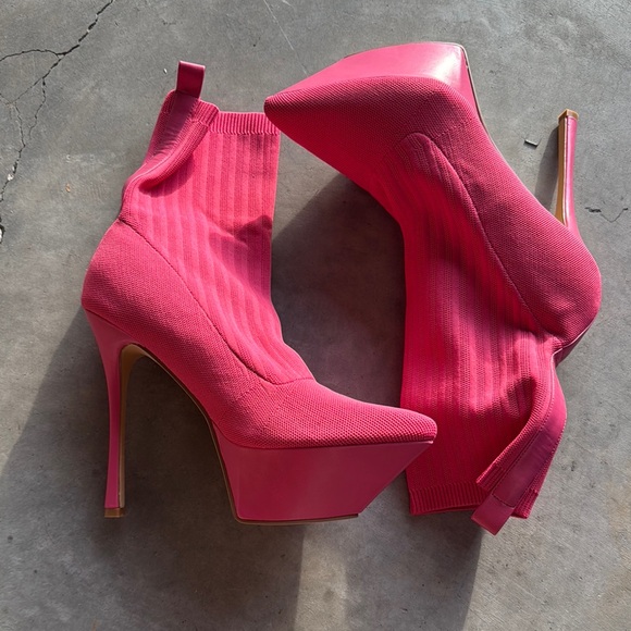 EGO | Shoes | Ego Pink Stiletto Heeled Boots | Poshmark